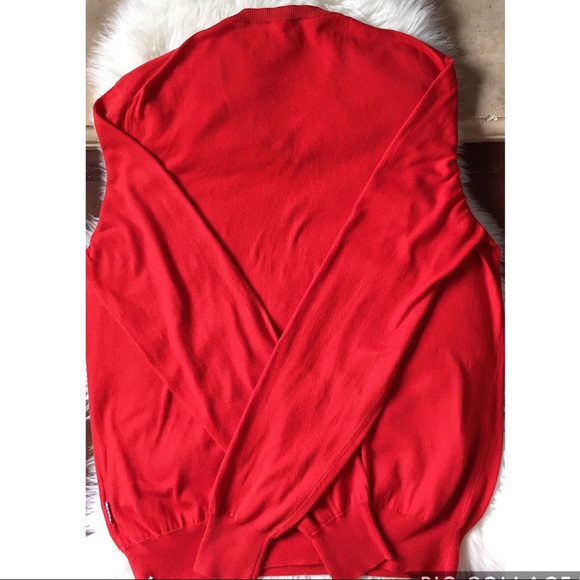 Faconnable | Sweaters | Faconnable Mens Vneck Red Sweater | Poshmark